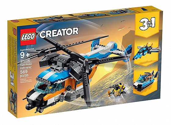LEGO לגו 31096, Twin-Rotor Helicopter מסוק בעל זוג רוטורים
