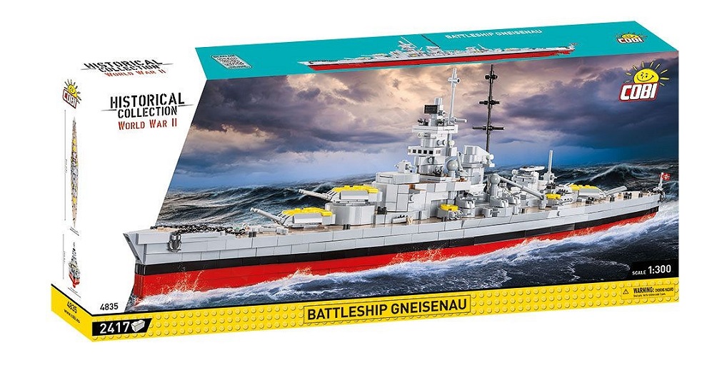 ספינת הסיירת הגרמנית גנייזנאו Battleship Gneisenau מקט COBI 4835