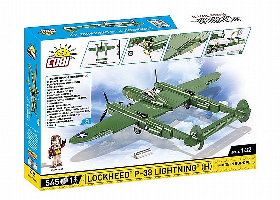 מטוס קרב אמריקאי P-38 לייטנינג תוצרת לוקהיד Lockheed P-38 H Lightning ...