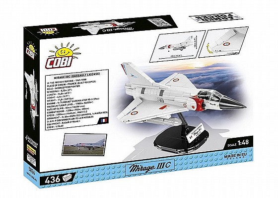 מטוס קרב צרפתי מיראז' 3C ''חסידה לבנה'' Mirage IIIC Cigognes מקט COBI 5826