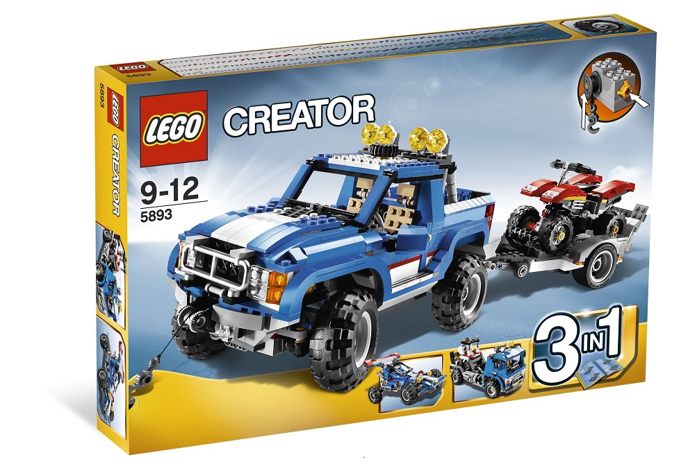 LEGO לגו 5893, Offroad Power רכב שטח עם נגרר וטרקטורון