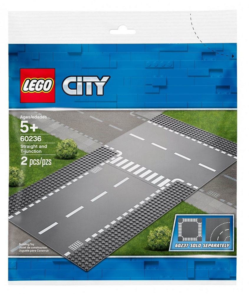 LEGO לגו 60236, Straight and T-junction לוח כביש ישר בשילוב לוח צומת T