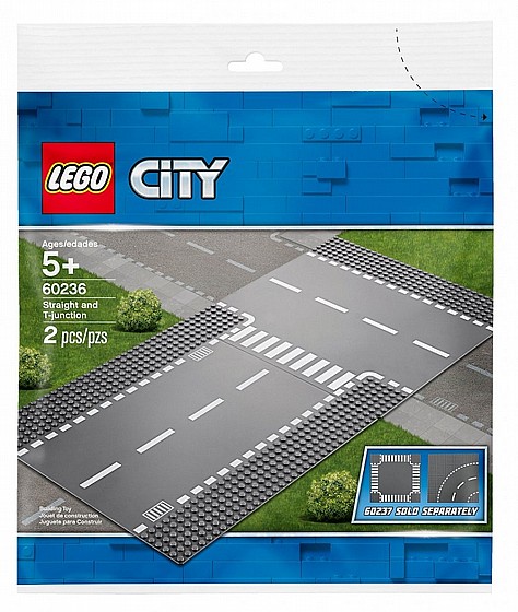 LEGO לגו 60236, Straight and T-junction לוח כביש ישר בשילוב לוח צומת T