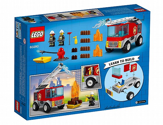LEGO לגו 60280, Fire Ladder Truck כבאית עם סולם (ערכה לצעירים/ות)