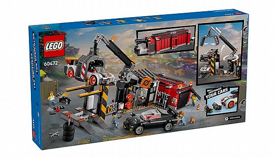 LEGO לגו 60472, Scrapyard with Cars מגרש גרוטאות כולל 2 מכוניות