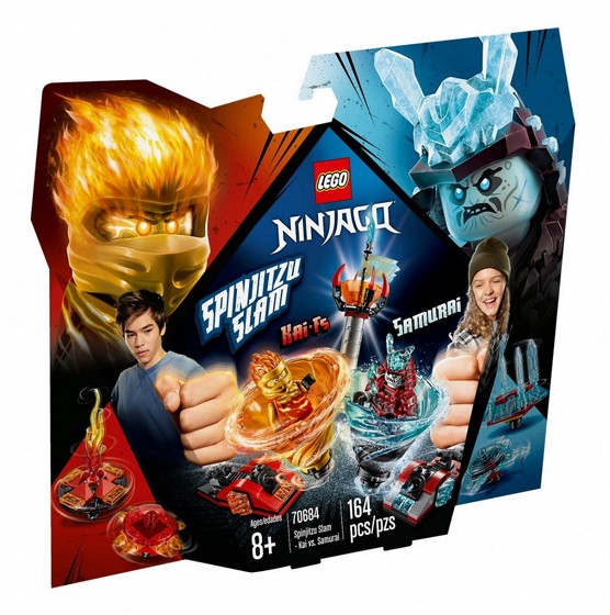 LEGO לגו 70684, Spinjitzu Slam - Kai vs. Samurai ספינר טורנדו + משגר של ...