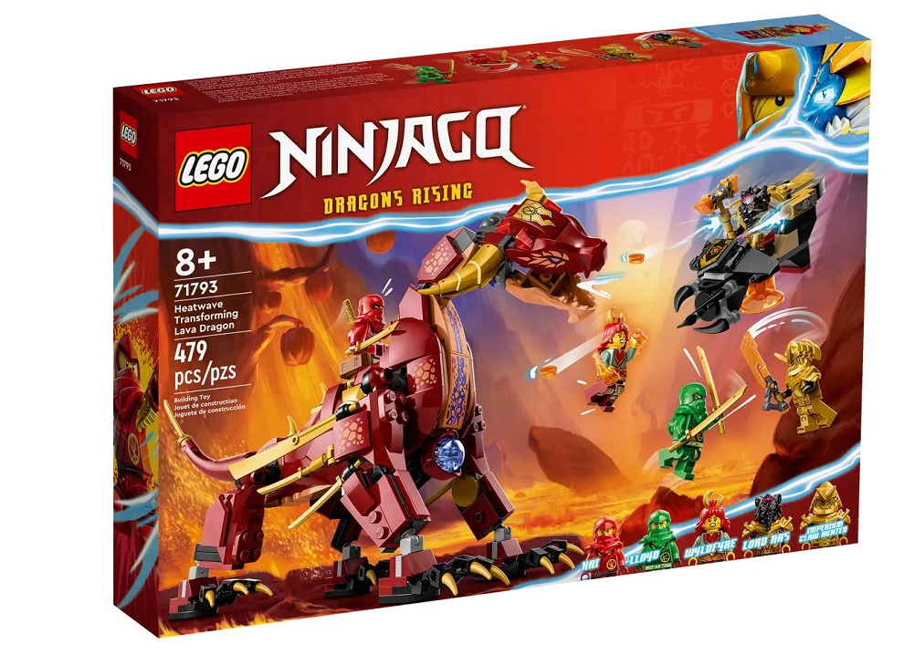 LEGO לגו 71793, Heatwave Transforming Lava Dragon דרקון הלבה (ב-2 מצבים)