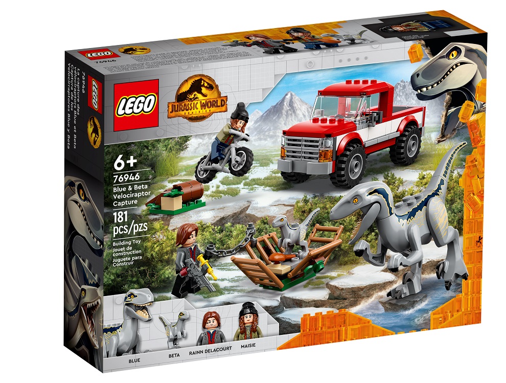 LEGO לגו 76946, Blue & Beta Velociraptor Capture תפיסתם של ולוצירפטור ...