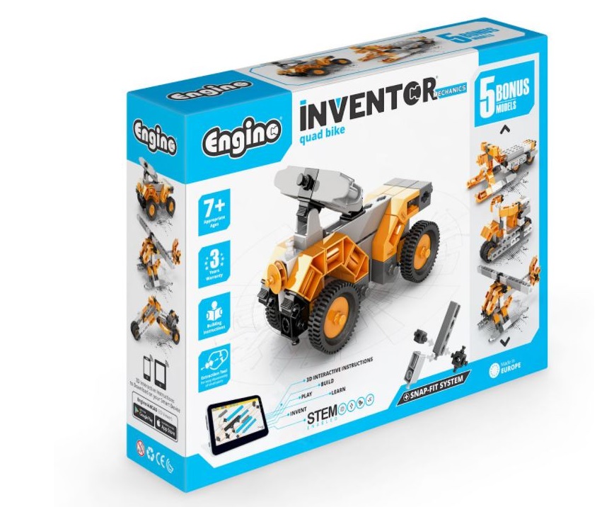 Engino אנג'ינו IN20 ערכת הרכבה טרקטורון הכוללת 5 דגמים לבנייה, סדרת ...