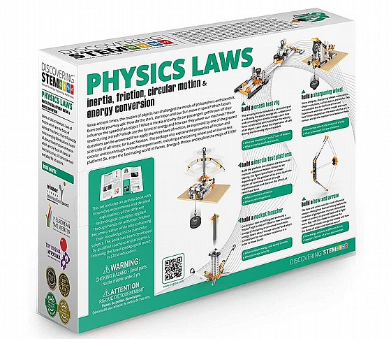 Engino אנג'ינו STEM902 ערכת הרכבה חוקי הפיזיקה הכוללת 6 דגמים לבנייה ...